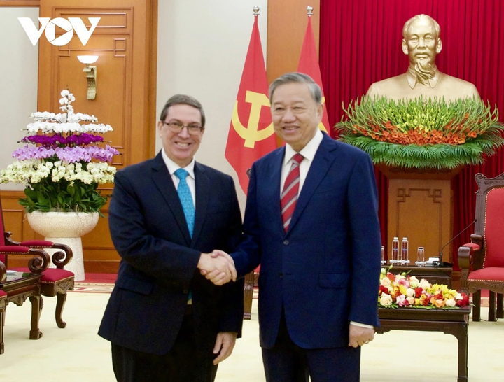 Tổng Bí thư Tô Lâm tiếp Bộ trưởng Ngoại giao Cuba Bruno Rodriguez Parrilla